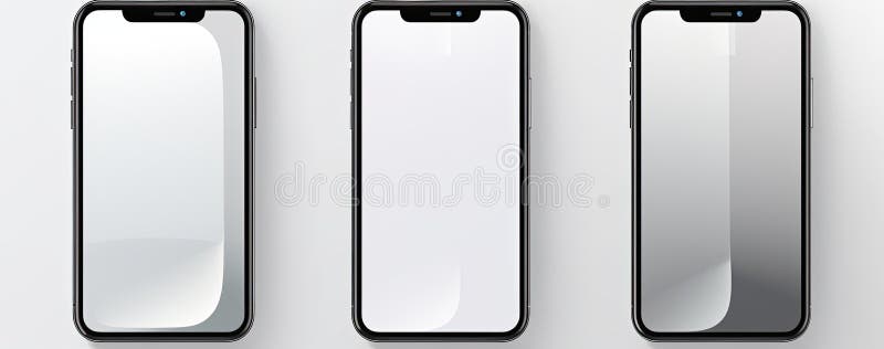 Cell Phones with the Same Blank Screen Stock Illustration ...