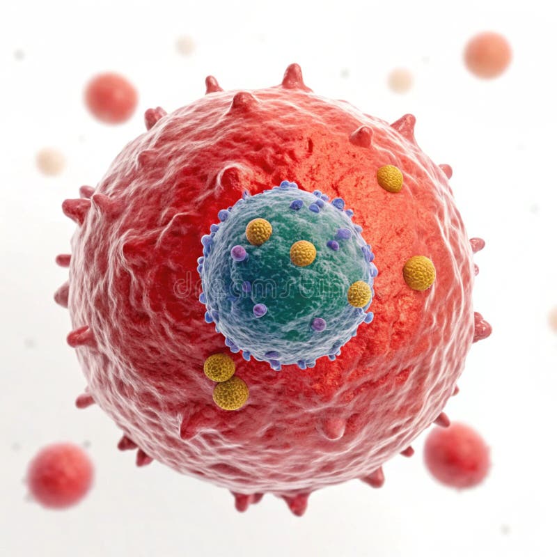 Cell Replication 3D Model Human Cell Isolated Stock Illustration ...