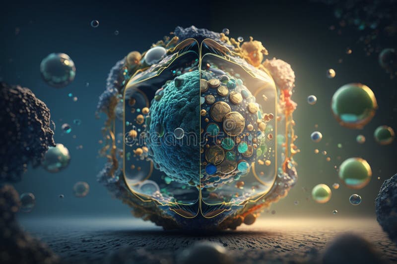 Cell Science Background. Medical Microscopic Molecular Conception Stock ...