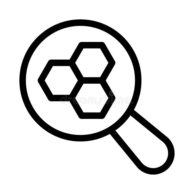 Cell Search Vector Thin Line Icon Stock Illustration - Illustration of ...