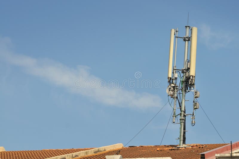 Cell Site II stock photo. Image of rooftop, dawn, network - 5660618