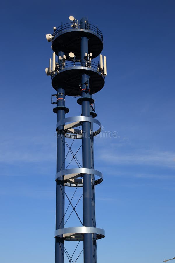 Cell site or cell tower stock image. Image of signal - 100025457