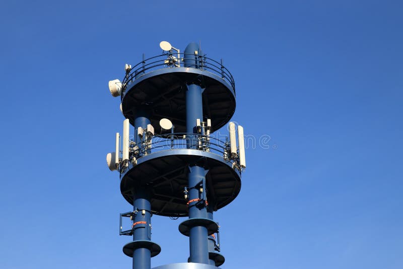 Cell site or cell tower stock photo. Image of telecom - 100025528