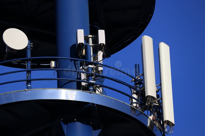 Cell site or cell tower stock image. Image of signal - 100026023