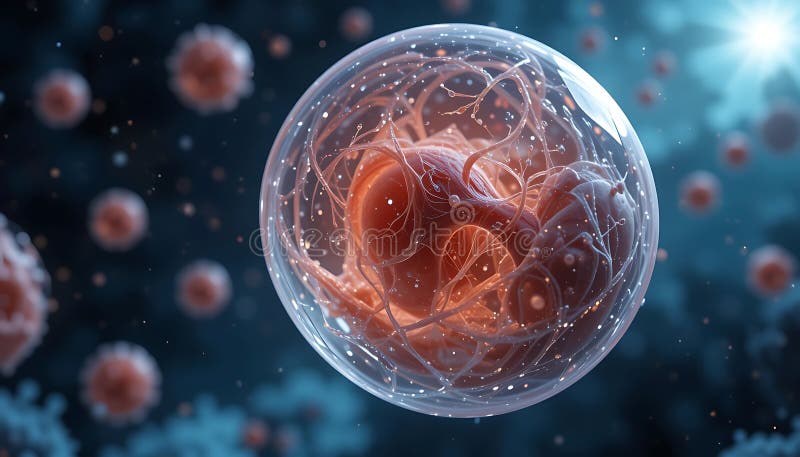 Cell Sphere with Internal Structure Abstract Scientific Visualization ...