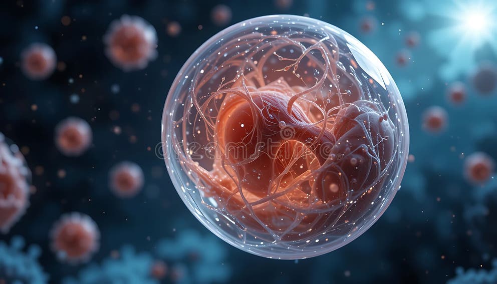 Cell Sphere with Internal Structure Abstract Scientific Visualization ...