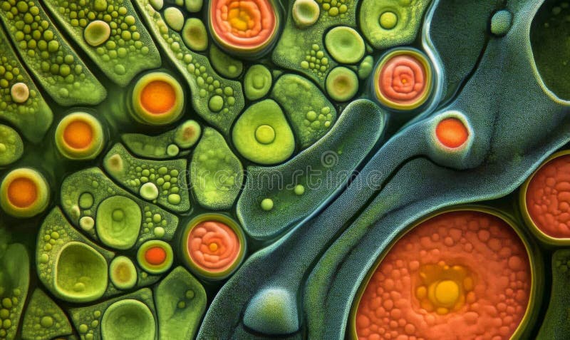 Cell Structure Hydrilla, View of the Leaf Surface Showing Plant Cells ...