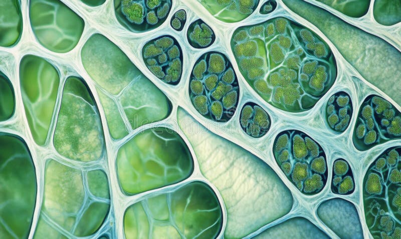 Cell Structure Hydrilla, View of the Leaf Surface Showing Plant Cells Under the Microscope for ...