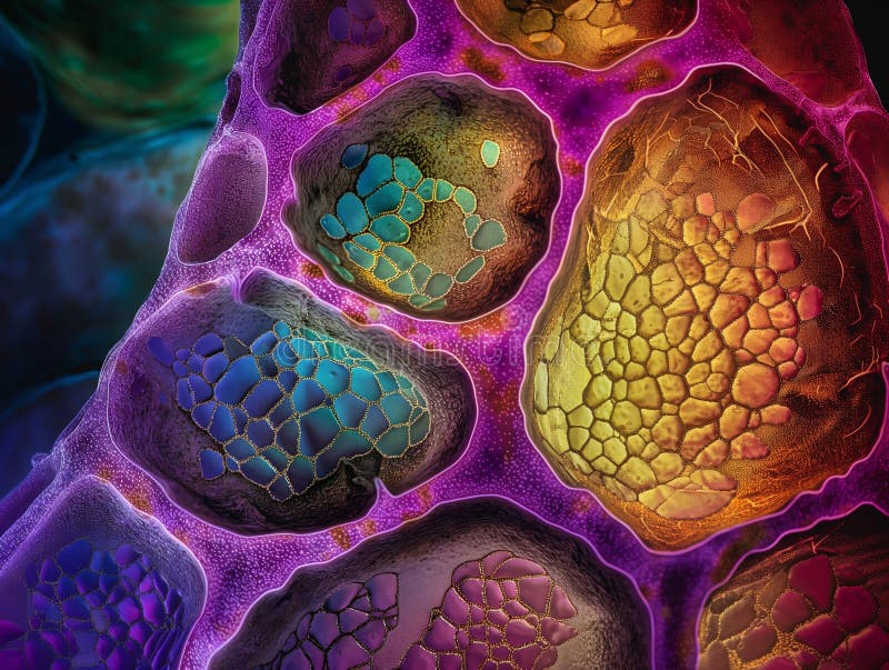 Cell Structure Plant, View of the Leaf Surface Showing Plant Cells ...