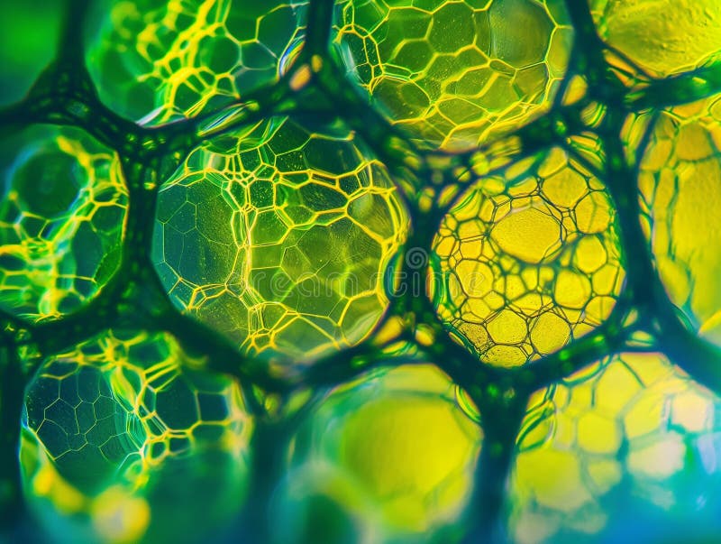 Plant Cell Closeup with Microscope for Learn Science in Laboratory ...