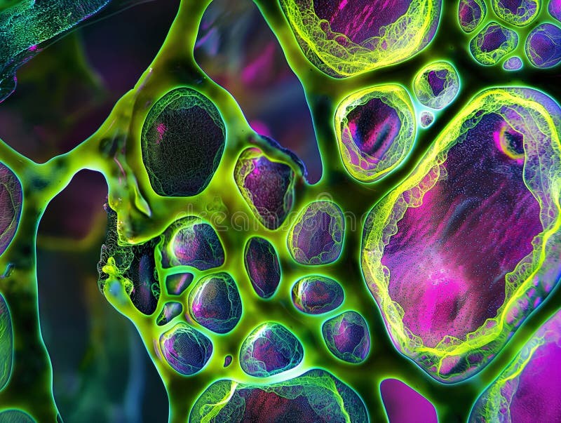 Cell Structure Plant, View of the Leaf Surface Showing Plant Cells ...