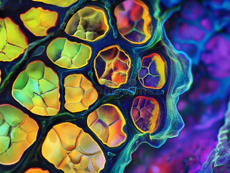 Cell Structure Plant, View of the Leaf Surface Showing Plant Cells ...
