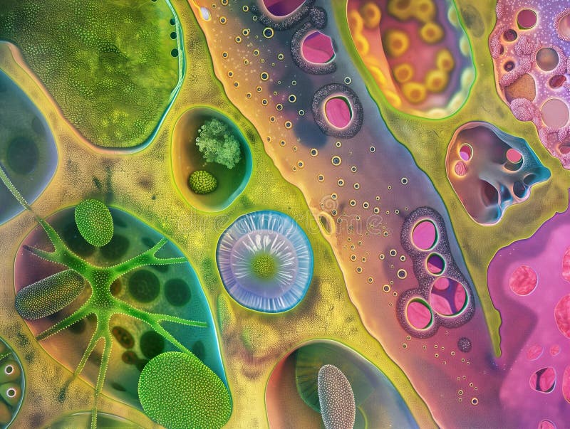 Cell Structure Plant, View of the Leaf Surface Showing Plant Cells ...