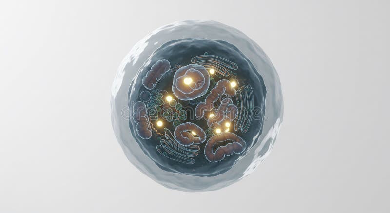 Cell Structure Showing Organelles and Biological Processes Stock ...