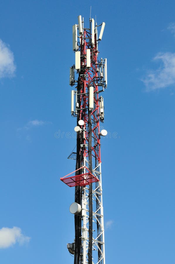 Cell tower stock photo. Image of broadcast, communications - 10808872