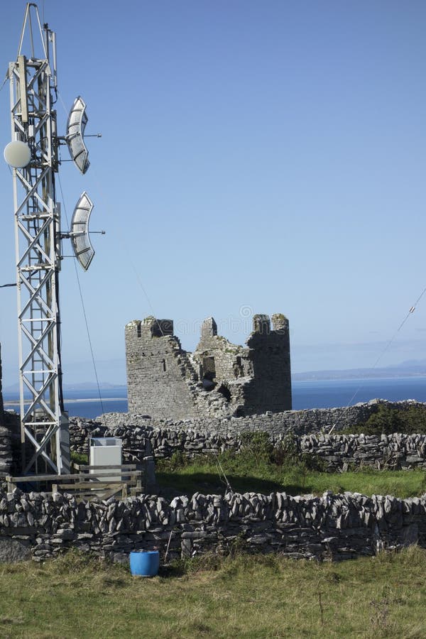 Cell Tower and Antennas in Ireland Stock Photo - Image of outdoor ...