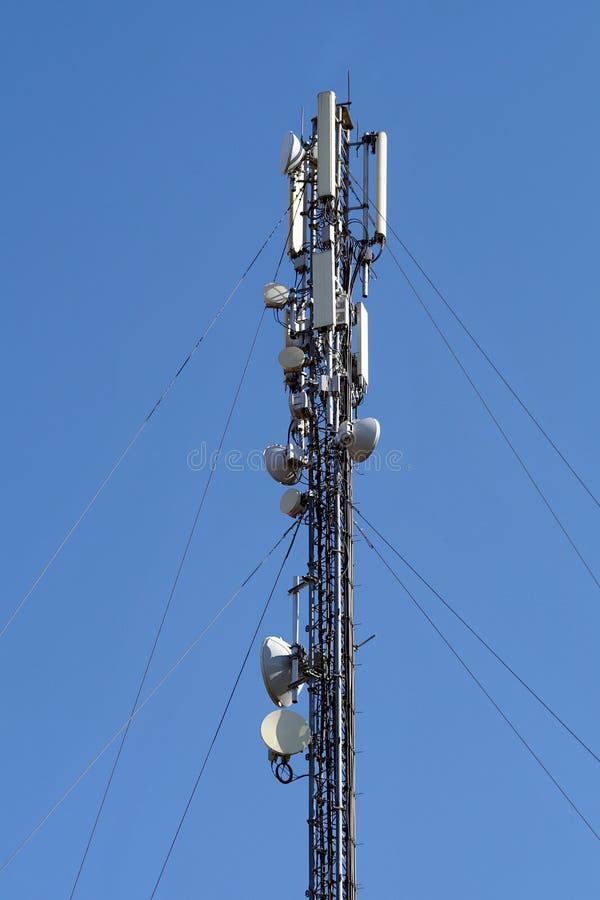 Cell tower. stock photo. Image of communication, network - 81138614