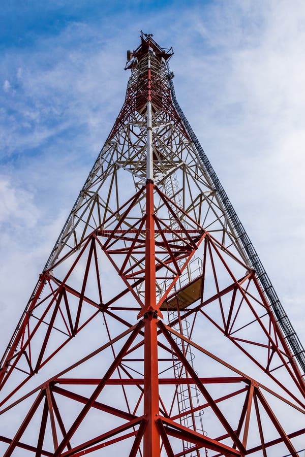 Cell tower stock image. Image of retransmitted, industrial - 180069825