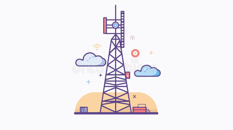 Cell Tower Communication Icon Symbolizing Connection and Technology ...