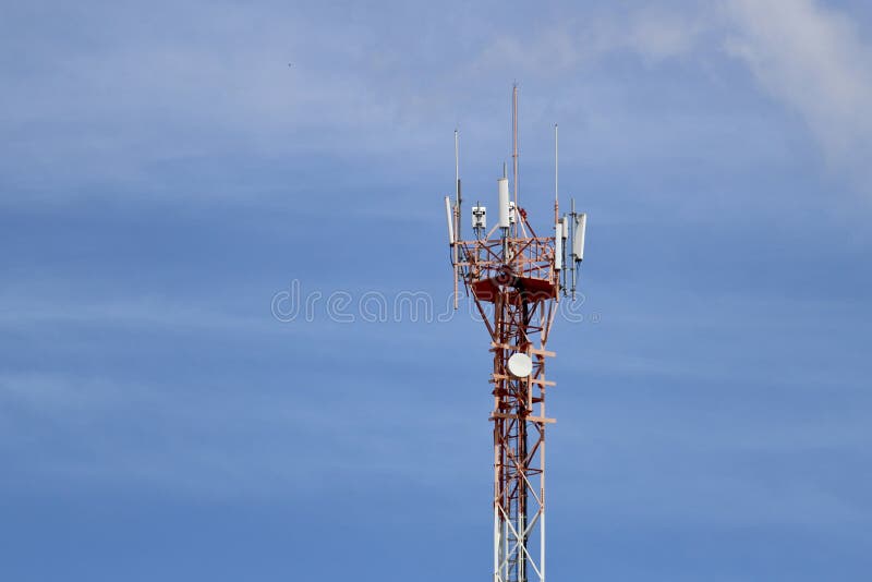 Cell tower detail stock image. Image of modern, tower - 61664281