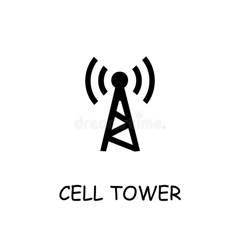 Cell Tower Outline Vector Icon. Thin Line Black Cell Tower Icon, Flat ...