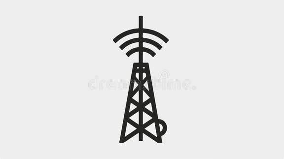 Cell Tower Communication Icon for Professional Use Stock Vector ...