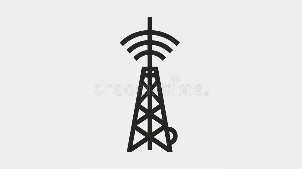 Cell Tower Communication Icon for Professional Use Stock Vector ...