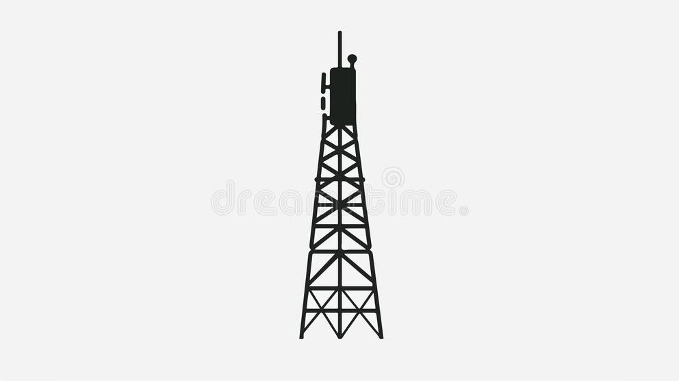 Cell Tower Communication Icon for Professional Use Stock Vector ...
