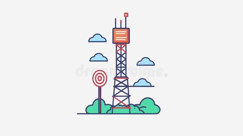 Cell Tower Communication Icon Symbolizing Connection and Technology ...