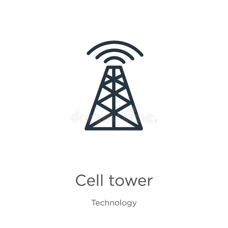 Cell Tower Icon In Filled, Thin Line, Outline And Stroke Style. Vector ...