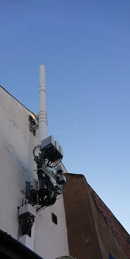 Cell Tower Internet Network Remote Repeater Stock Photo - Image of ...