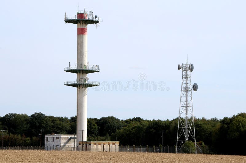 Cell tower stock photo. Image of construction, middle - 196588394