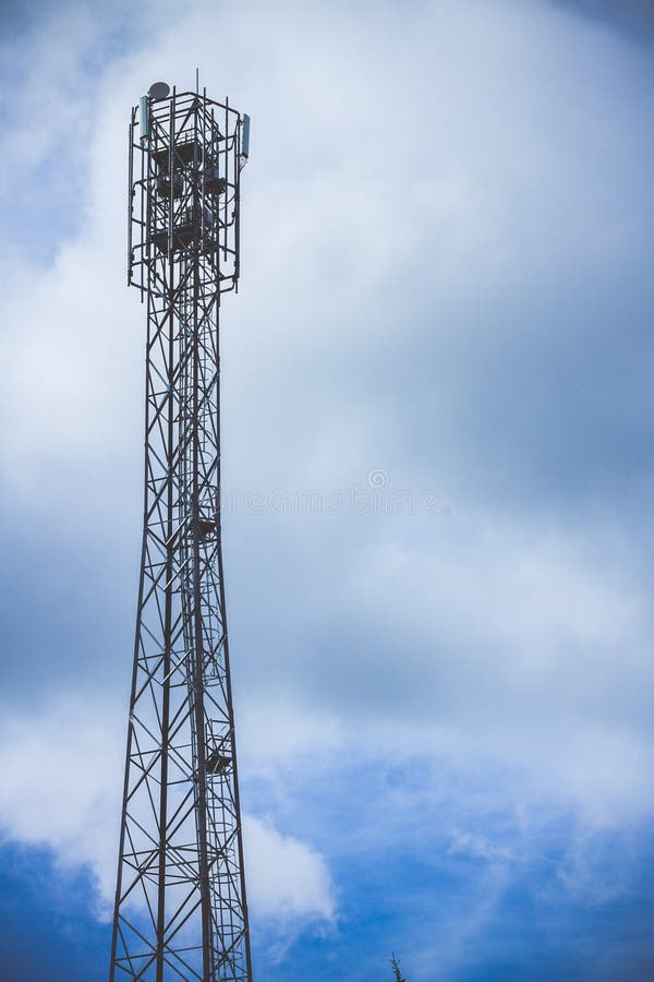 Cell Tower Structure To Enhance Cellular Network Communications. Stock ...