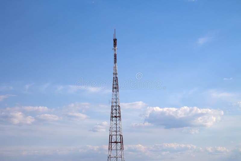 Cell Tower or Telecommunication Tower. Wireless Communication Antenna ...
