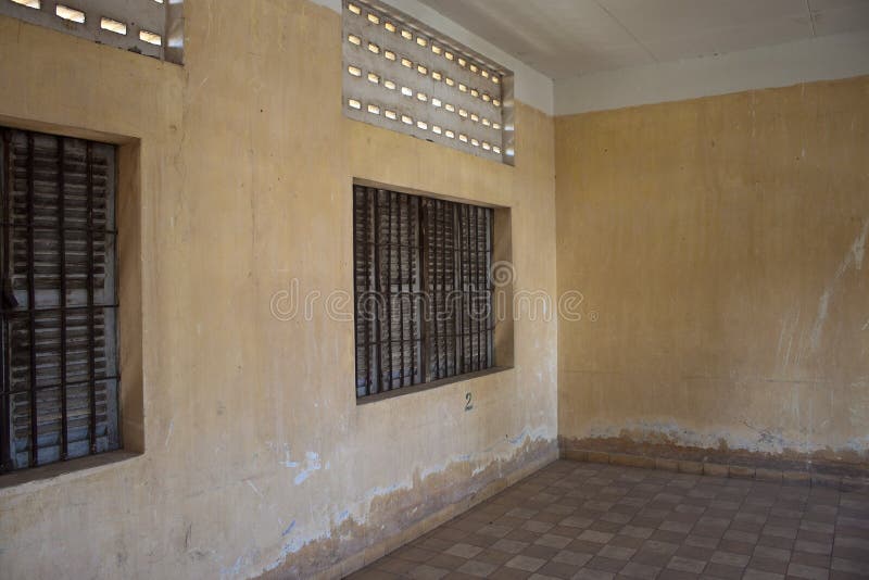 Cell in Tuol Sleng stock photo. Image of cambodia, innocent - 30821464