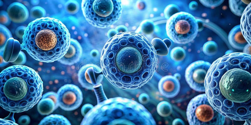 Cell Under the Microscope Biological Matter Close Up Generative AI ...