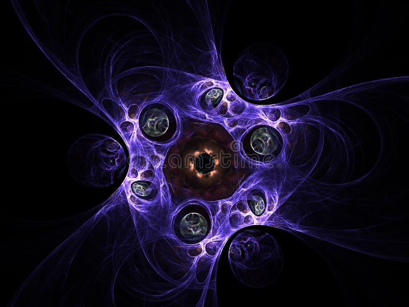 Cell Under Microscope - Fractal Stock Illustration - Illustration of ...