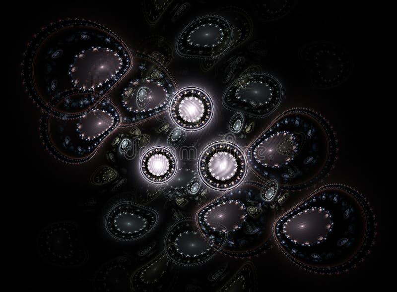 Cell Under Microscope - Fractal Stock Illustration - Illustration of ...