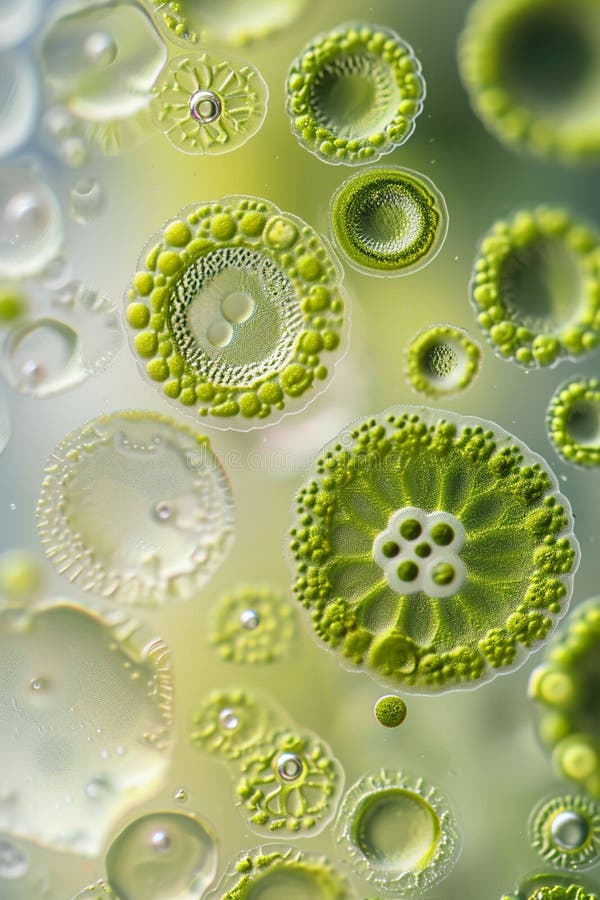 Cell Under a Microscope. Selective Focus Stock Illustration ...