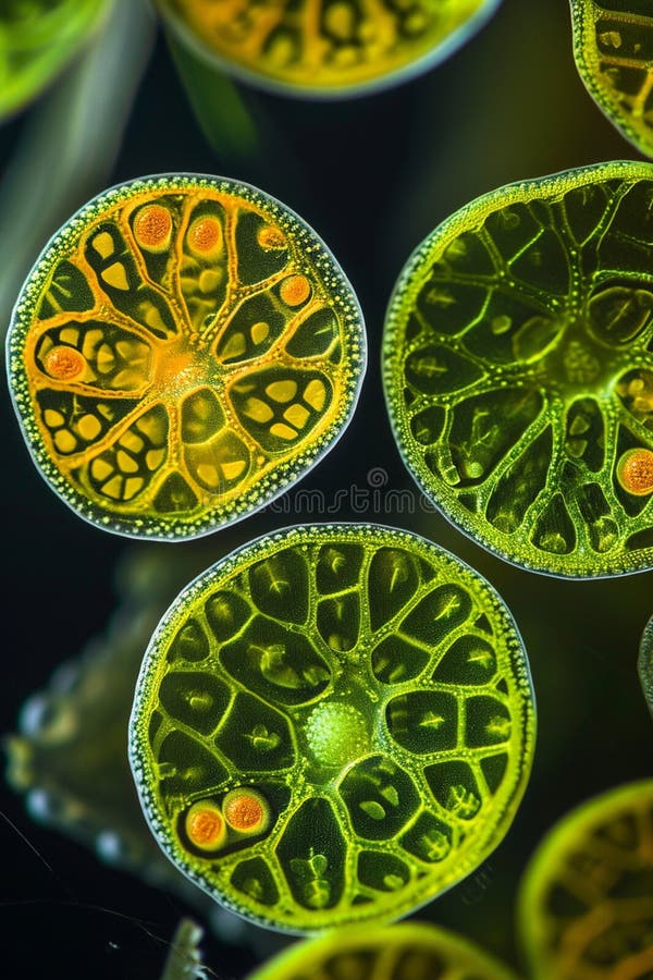 Cell Under a Microscope. Selective Focus Stock Illustration ...