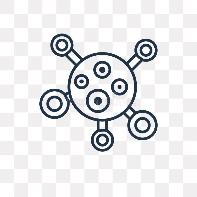 Cell Vector Icon Isolated on Transparent Background, Linear Cell Stock ...