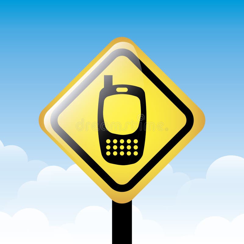 Cell zone signal stock vector. Illustration of phone - 31330707