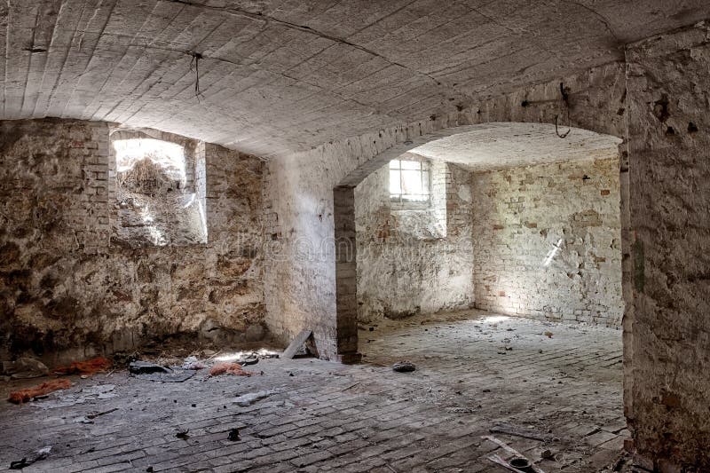 Cellar in an Abandoned Mansion Stock Photo - Image of horror, floor ...