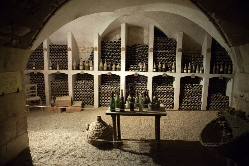 Traditional Wine Cellar Interior Stock Photo - Image of brick, cellar ...