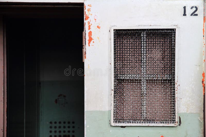 Cellblock at Alcatraz stock image. Image of restraint - 24447901