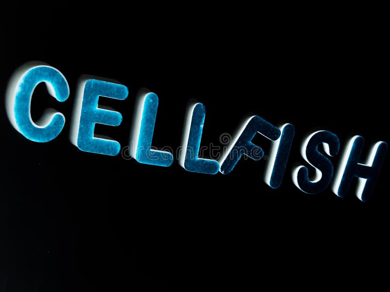 Cellfish Communication Related Word Displayed with Blue Illustrations ...