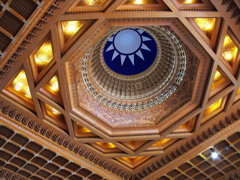 Celling of Chung Tai Chan Temple Stock Photo - Image of decor, celling ...