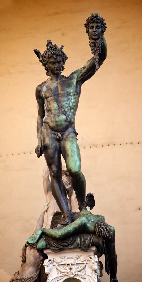 Cellini Perseus Statue Palazzo Vecchio Florence Stock Image - Image of ...