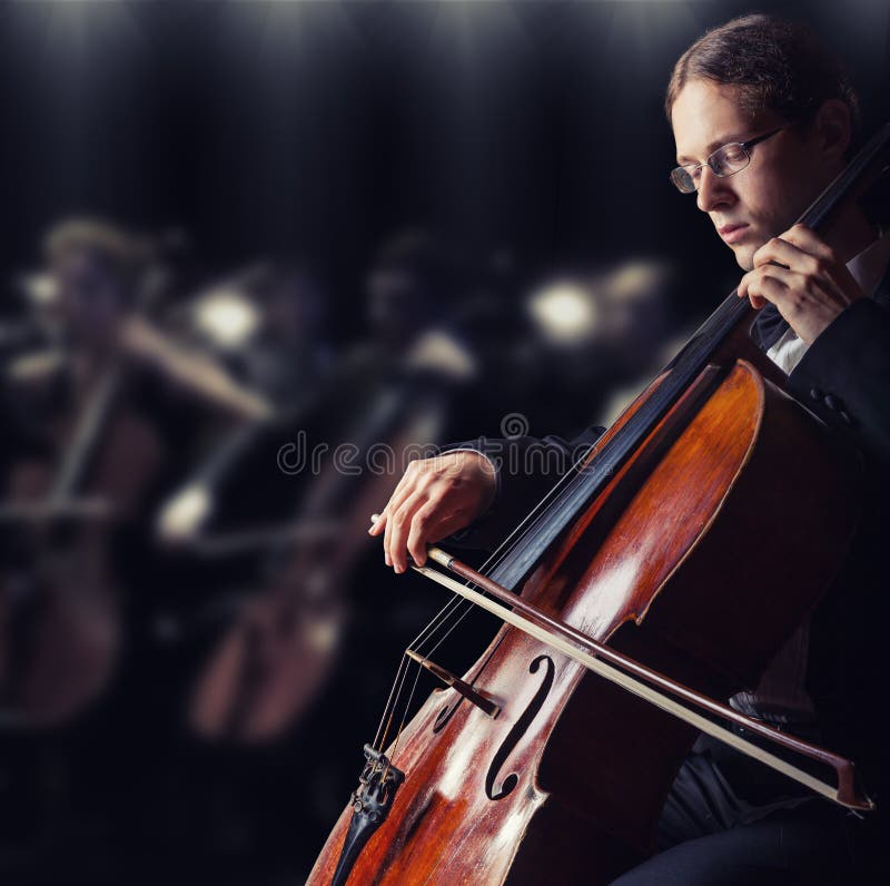 Cellist stock image. Image of caucasian, artist, passion - 71282039