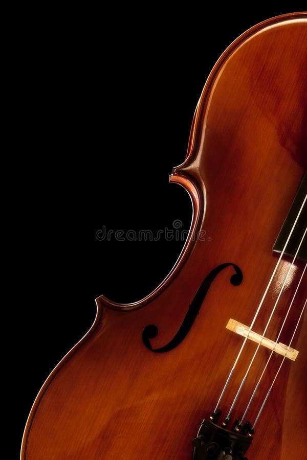 Cello Auf Einem Schwarzen Hintergrund Stockbild - Bild von melodie ...